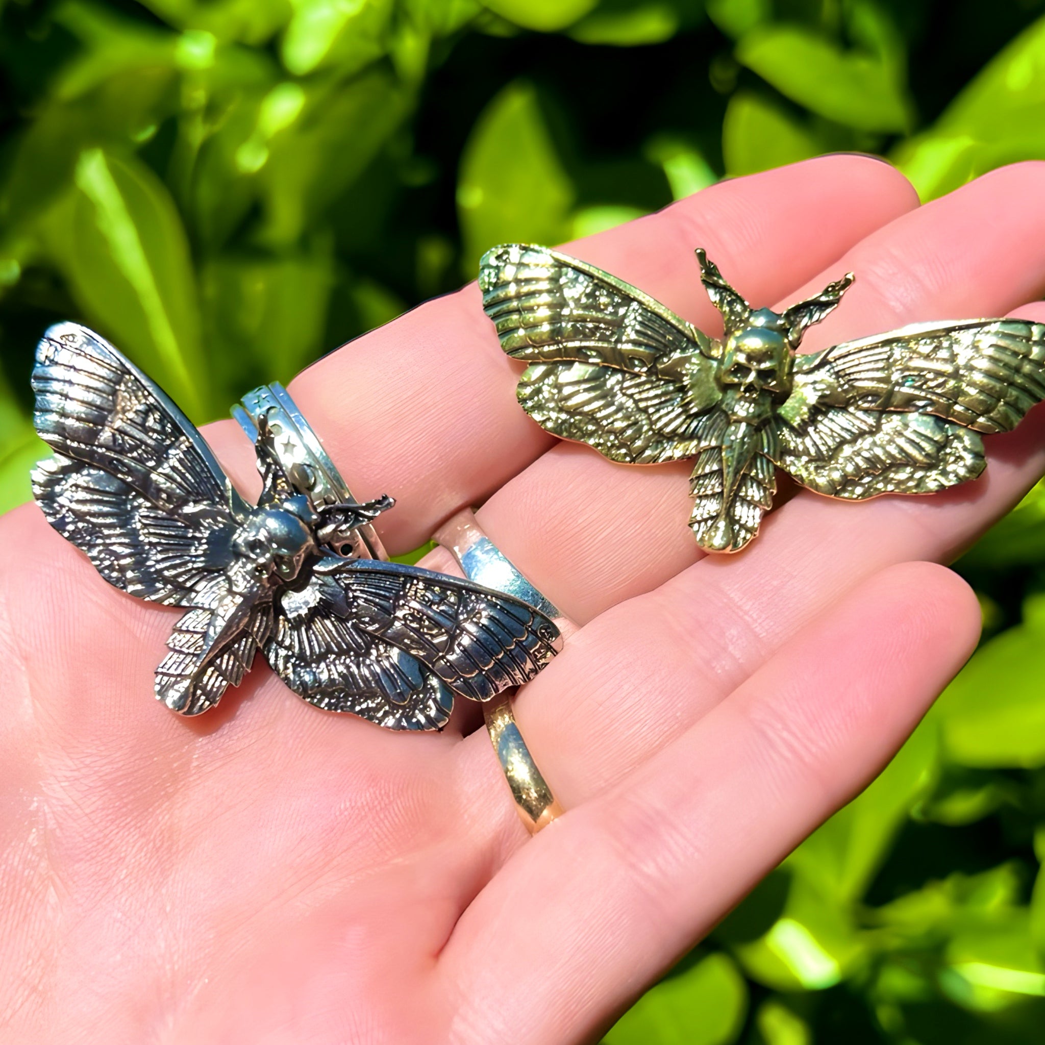 Death Head Hawk Moth Pin - Gold or Silver – wit & whim